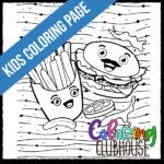 Burger and Fries Food Coloring Page » Coloring Clubhouse